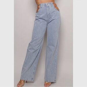 Private Label | Jeans | 88y2k 9s Chic Chain Side Wide Leg Jeans | Poshmark